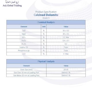 Calcined Dolomite (Dolime) - Arij Global Trading